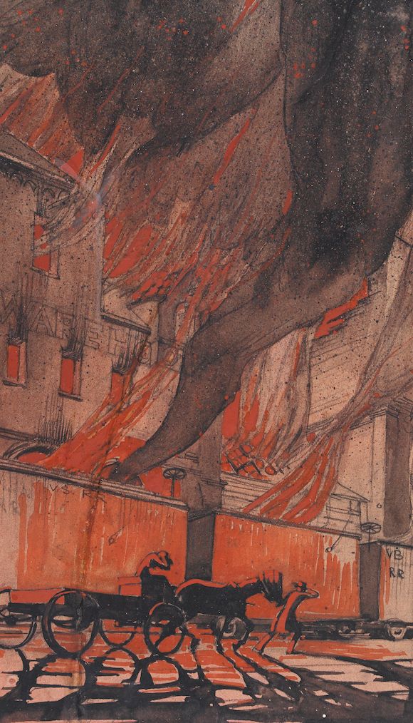 Bonhams : A William Cameron Menzies illustration for Gone With The Wind