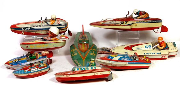 Bonhams : Racing/Miscellany of Tin Lithographed Boats