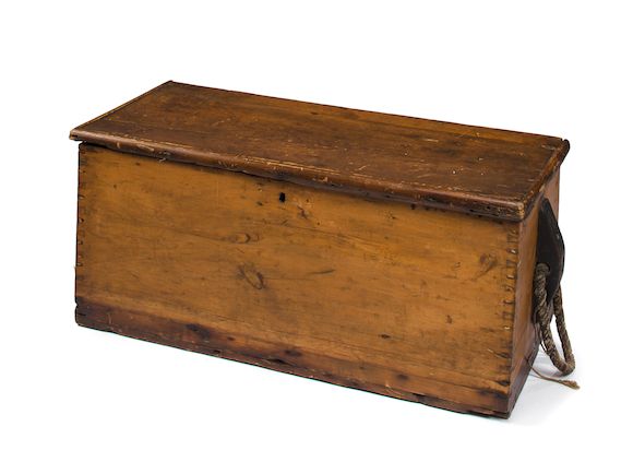Bonhams : A slant front sea chest 38-1/4 x 17-1/2 x 16-1/2 in. (97.1 x ...
