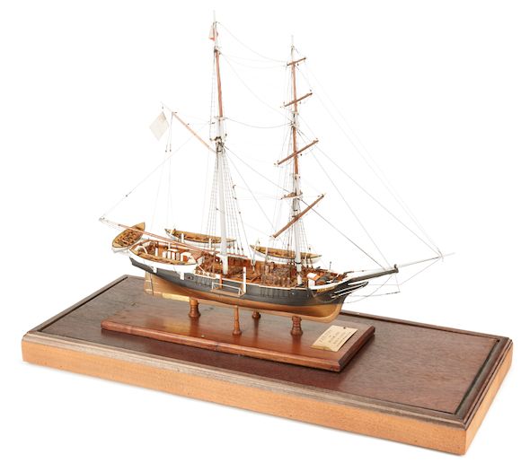 Bonhams : A scale model of the whaling bark Kate Cory of 1856 29-1/2 x ...