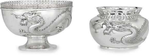 Bonhams : Four Chinese Export silver table articles by Sing Fat, Canton ...