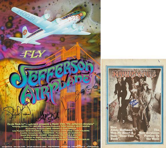 Bonhams : A group of Jefferson Airplane signed memorabilia