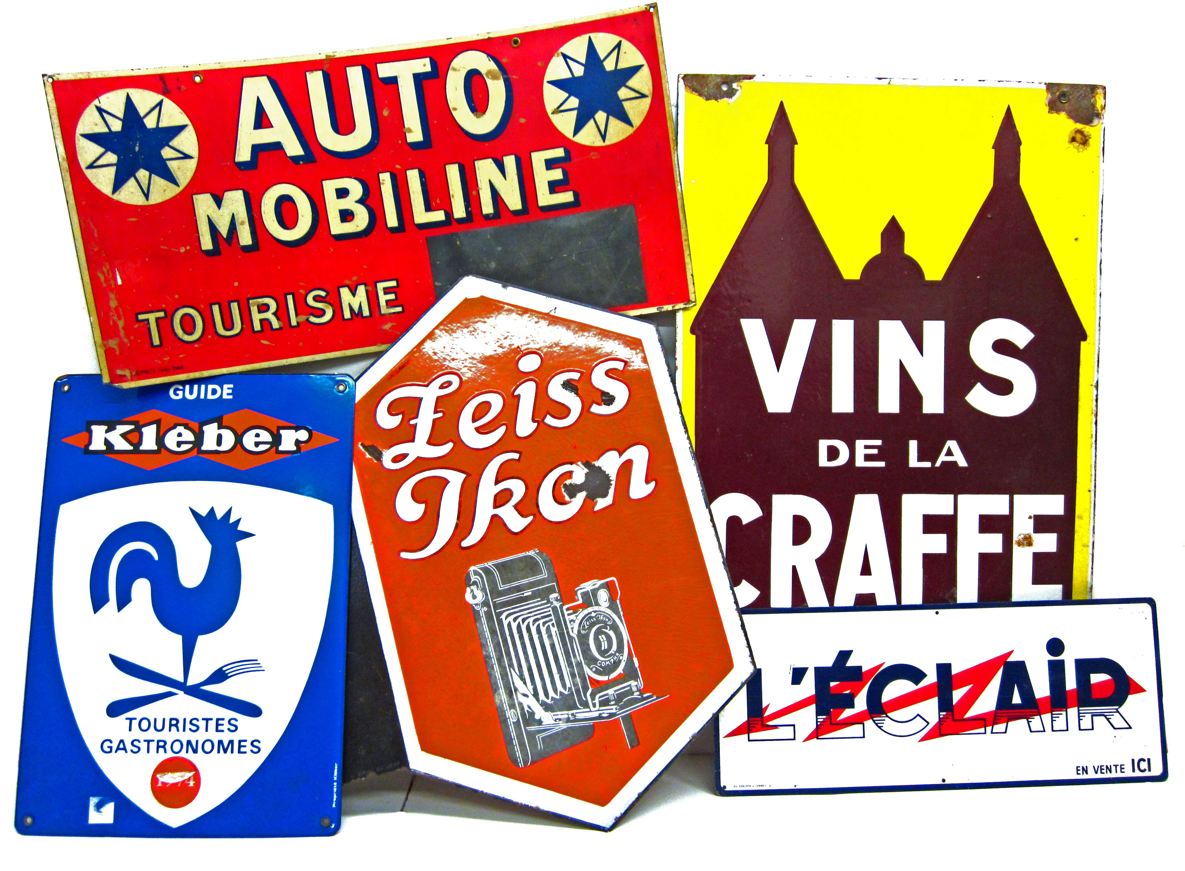 Bonhams Cars : An assembled grouping of advertising signs,