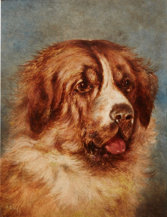 Bonhams : Unknown Artist (20th century school) Head of a St. Bernard 12 ...