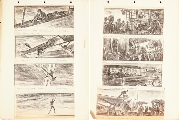 Bonhams : A storyboard book for Billy Wilder's The Spirit of St. Louis