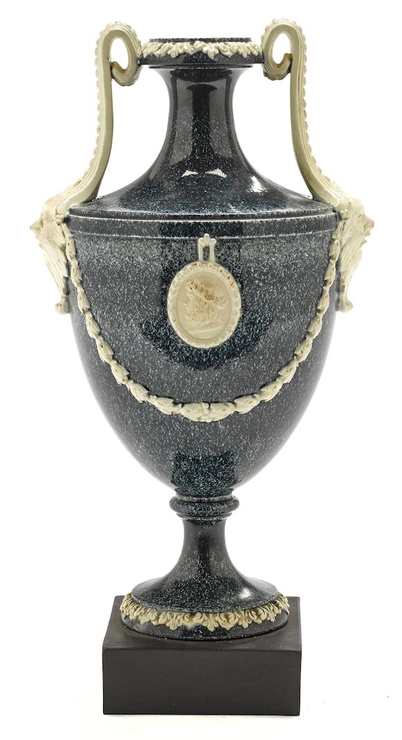 Bonhams : A Wedgwood porphyry glazed white terracotta vase fourth ...