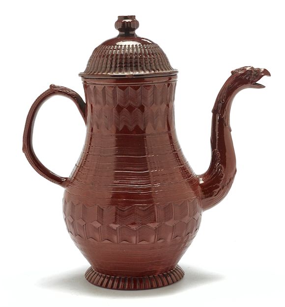 Bonhams : A Staffordshire glazed redware coffee pot and cover third ...
