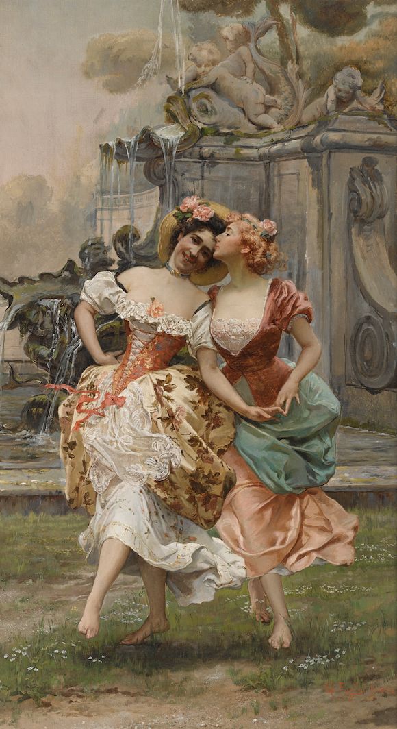 Bonhams : Gioacchino Pagliei (Italian, 1852-1896) La danza 27 3/4 x 15 ...