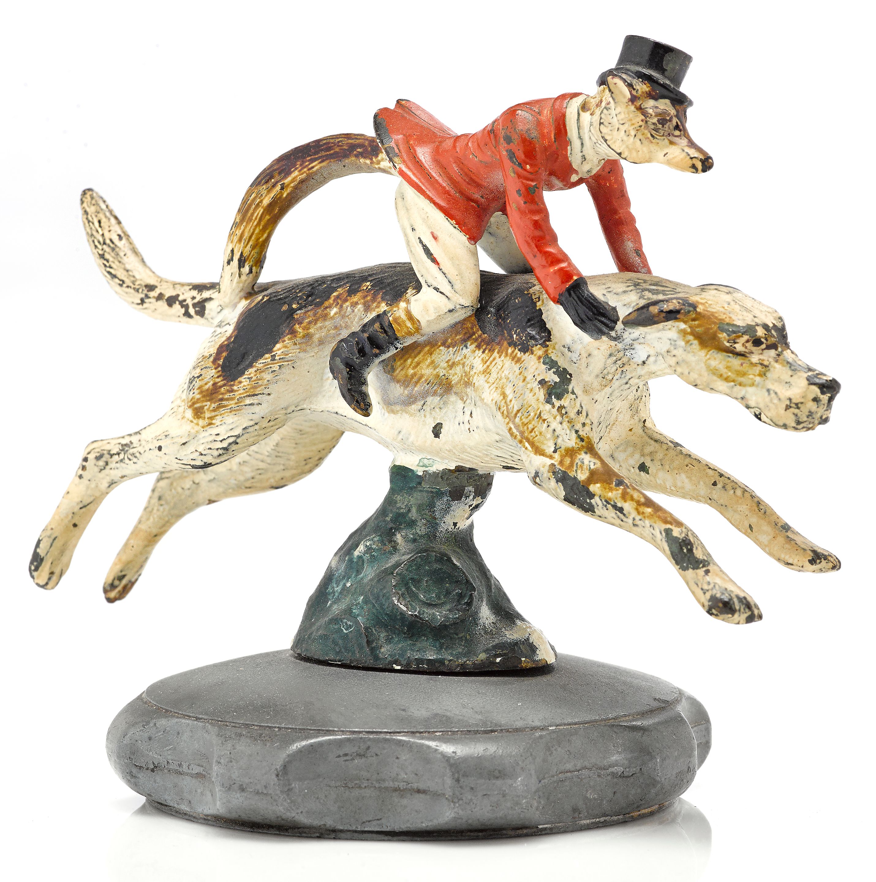 Bonhams Cars : A 'Fox Riding a Hound' mascot,