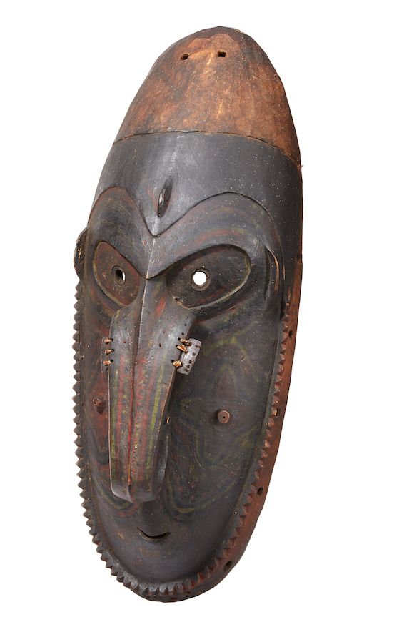 Bonhams : Fine and Large Ramu River Mask, Madang Province, Papua New Guinea
