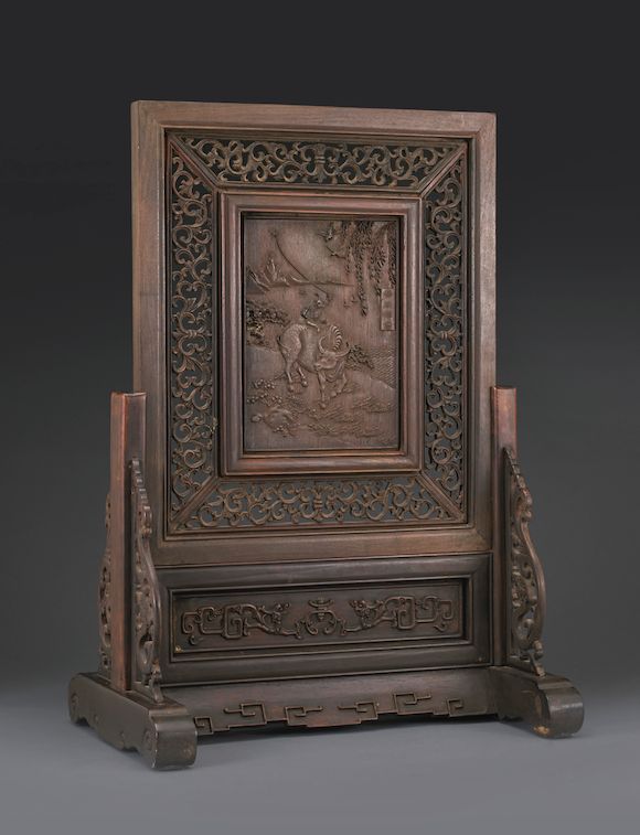 Bonhams : A pieced wood table screen