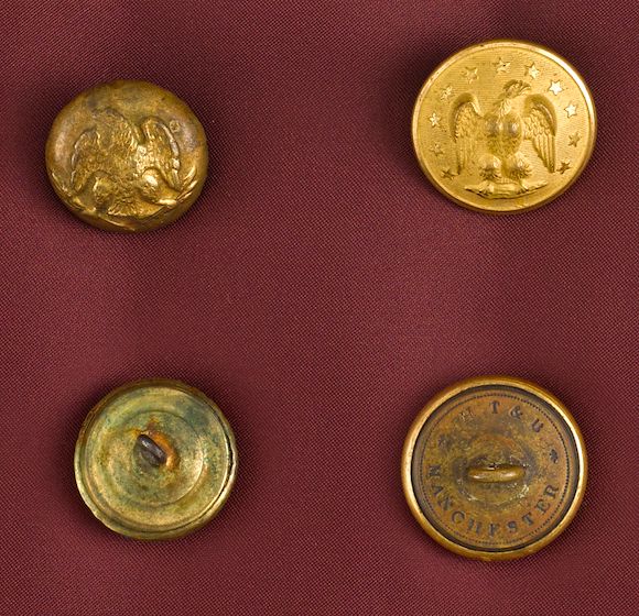 Bonhams : A lot of two Confederate Army officer's buttons