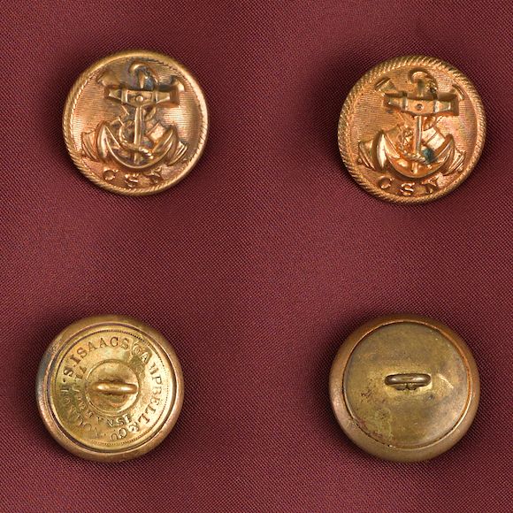Bonhams : A lot of two Confederate Navy officer's buttons