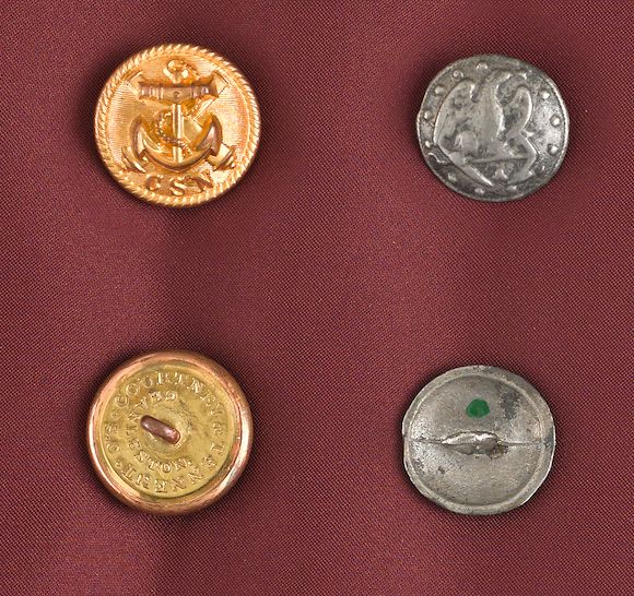 Bonhams : A lot of two Confederate Navy buttons