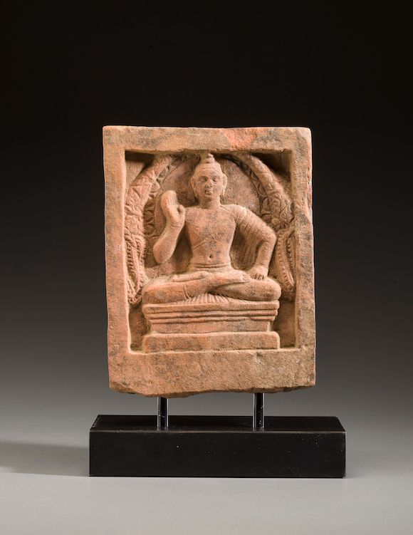 Bonhams : A relief panel of Buddha Mathura, Kushan period, circa 2nd ...
