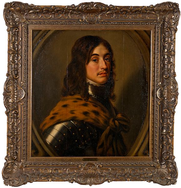 Bonhams : After Willem van Honthorst A portrait of a man in armour ...