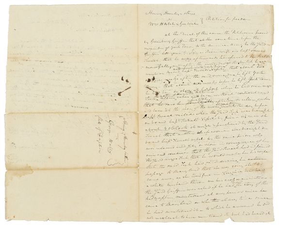 Bonhams : FREE AFRICAN-AMERICAN ABDUCTED INTO SLAVERY JUST AFTER ...