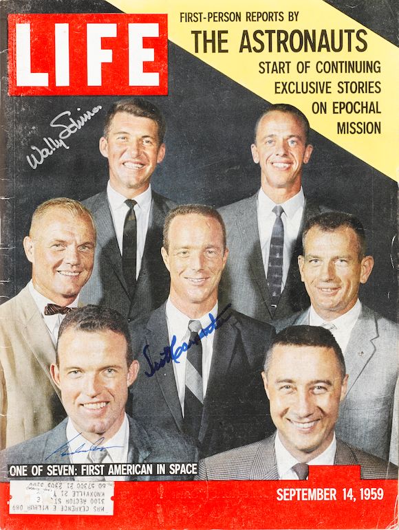Bonhams : LIFE INTRODUCES THE ASTRONAUTS—SIGNED. LIFE Magazine. New ...
