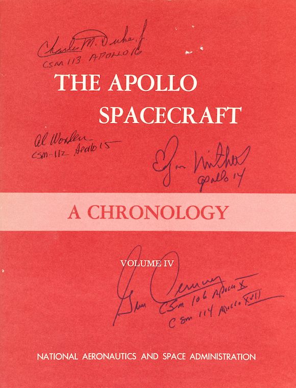 Bonhams : THE APOLLO CHRONOLOGY—SIGNED BY A MEMBER OF EVERY FLIGHT CREW ...