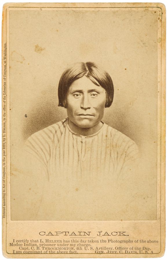 Bonhams : MODOC WARS—CAPTAIN JACK. Albumen print cabinet card portrait ...
