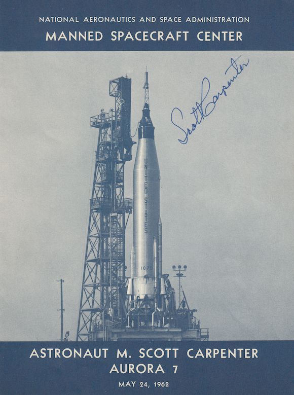 Bonhams : CARPENTER REPLACES SLAYTON TO FLY MISSION—SIGNED. Astronaut M ...