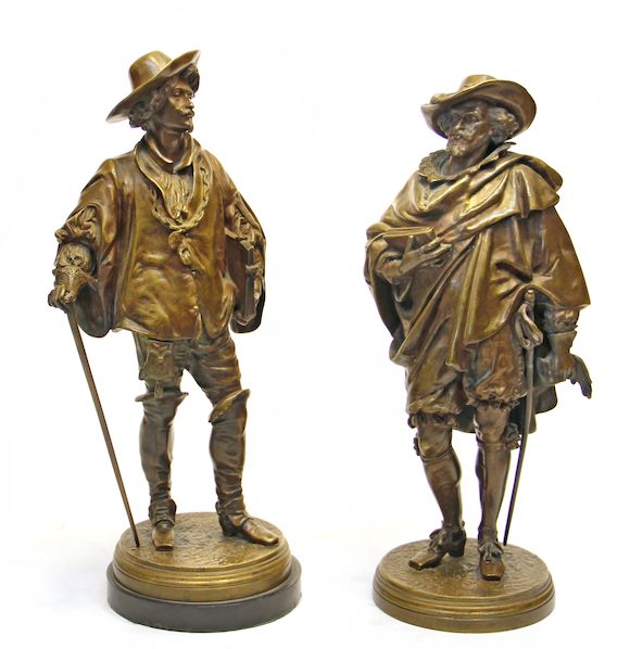 Bonhams : Two French patinated bronze figures: Sir Peter Paul Rubens ...
