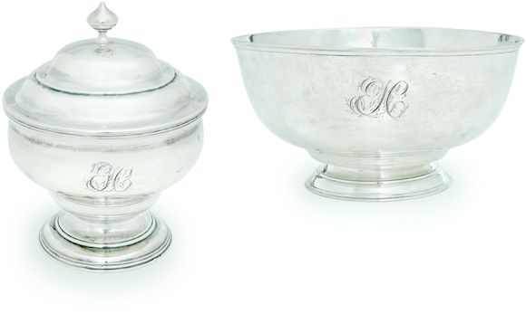 Bonhams : An American Colonial silver inverted pear-form covered sugar ...