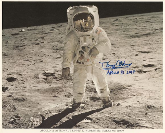 Bonhams : ALDRIN POSES FOR NEIL ARMSTRONG.