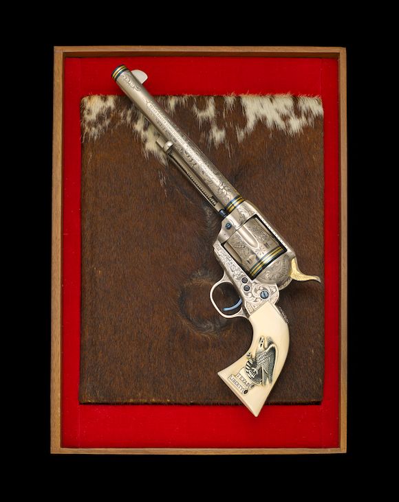 Bonhams : A deluxe cased, engraved and gold-inlaid Texas Ranger ...