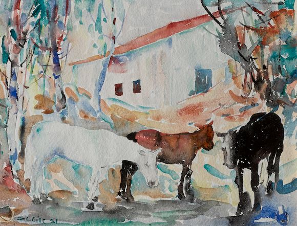 Bonhams : Selden Connor Gile (American, 1877-1947) Three mules, 1931 ...