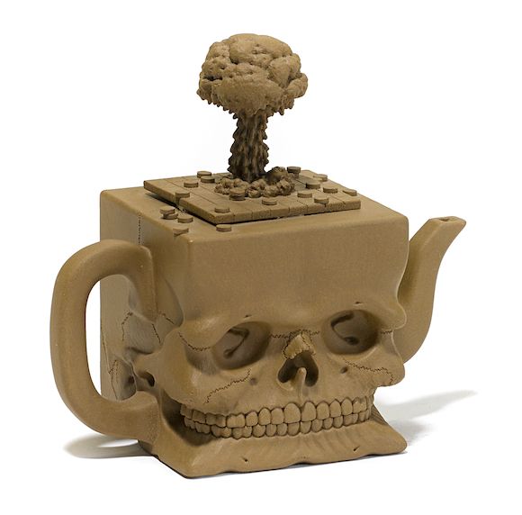 Bonhams : Richard Notkin (American, born 1948) Cube Skull Teapot ...