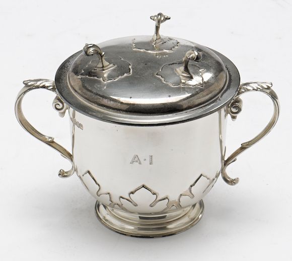 Bonhams : Two English sterling silver table articles by Thomas Bradbury ...