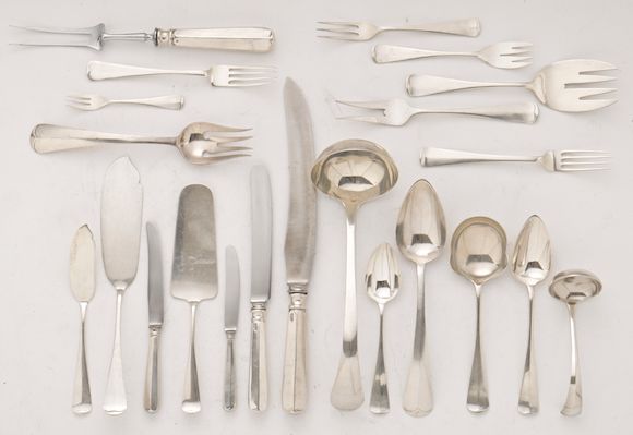 Bonhams : An assembled Dutch 833 standard silver part flatware service ...