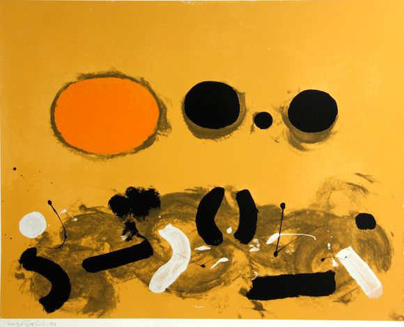 Bonhams : Adolph Gottlieb (American, 1903-1974); Orange Oval;