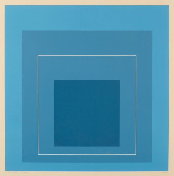 Bonhams : Josef Albers (1888-1976); White Line Square XIII, from White ...
