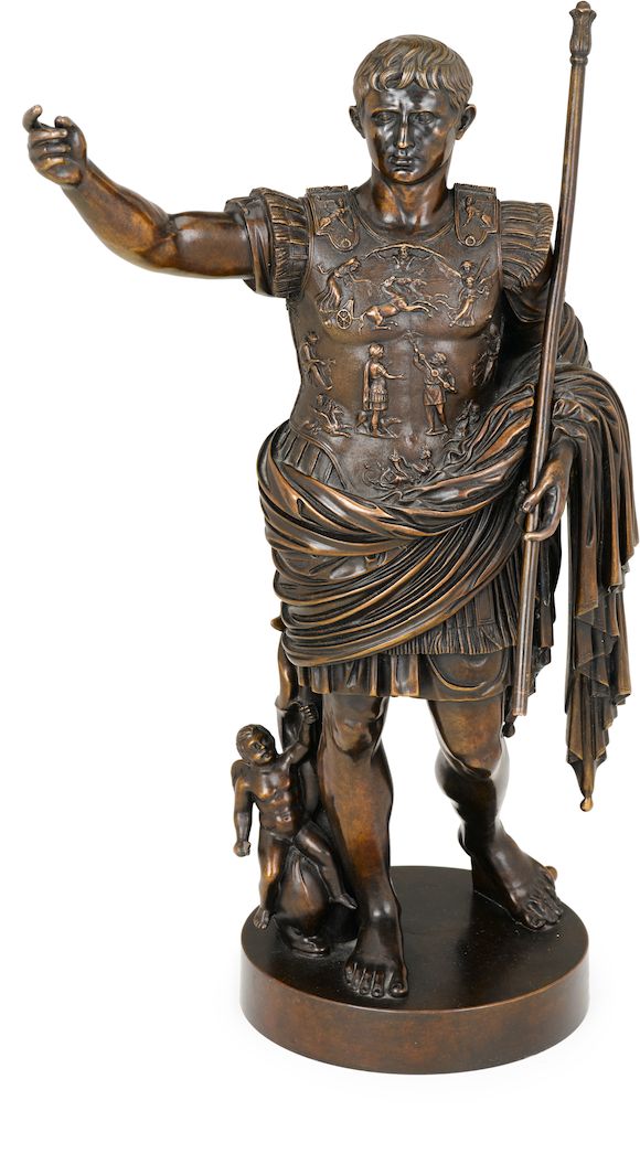 Bonhams : A patinated bronze sculpture of Caesar Augustus (Augustus of ...