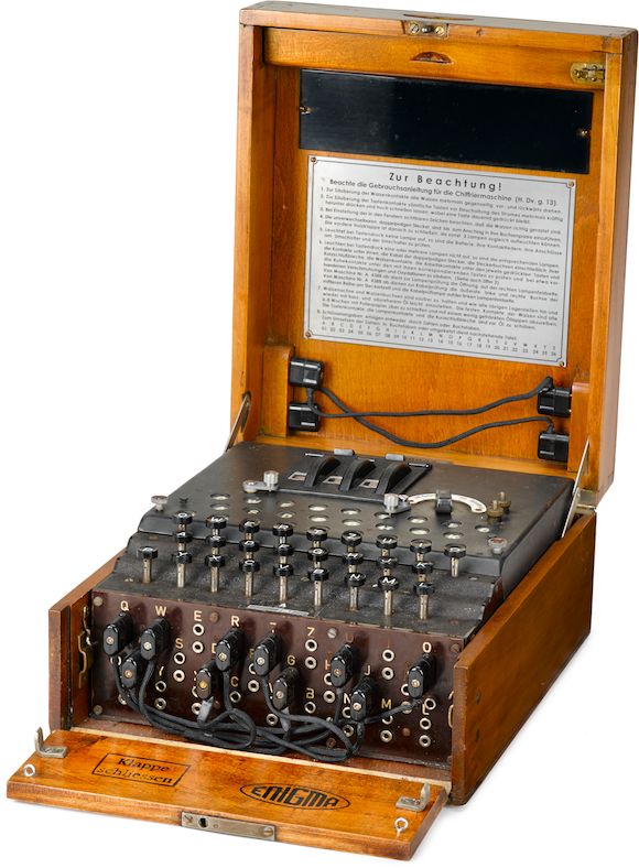 Bonhams : A Rare Enigma three rotor Enciphering Machine circa 1942-44 ...