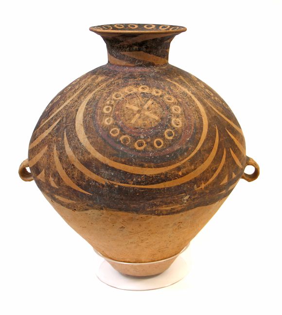 Bonhams : A Neolithic painted pottery storage jar