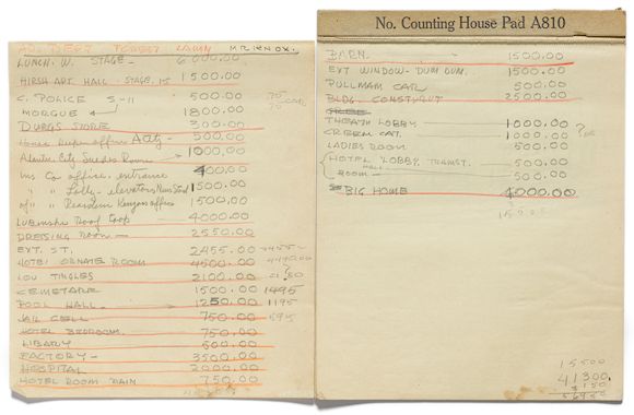 Bonhams : A John DeCuir production notebook from The Killers