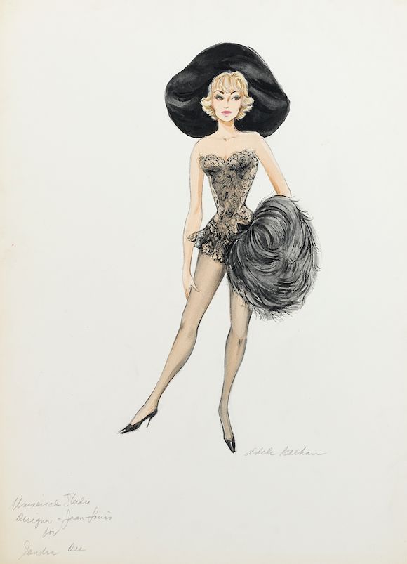 Bonhams : A pair of Adele Balkan costume sketches for Sandra Dee
