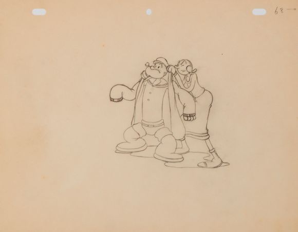 Bonhams : A Fleischer Studios animation drawing from Dizzy Divers