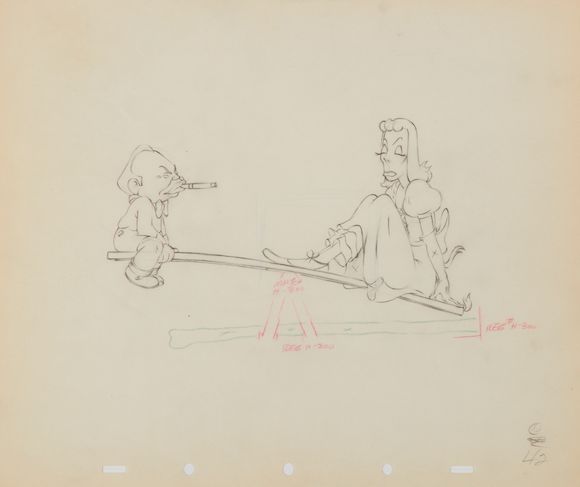 Bonhams : A Walt Disney Studios animation drawing from Mother Goose ...