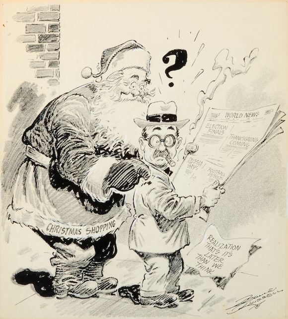 Bonhams : Six Bruce Russell political cartoons