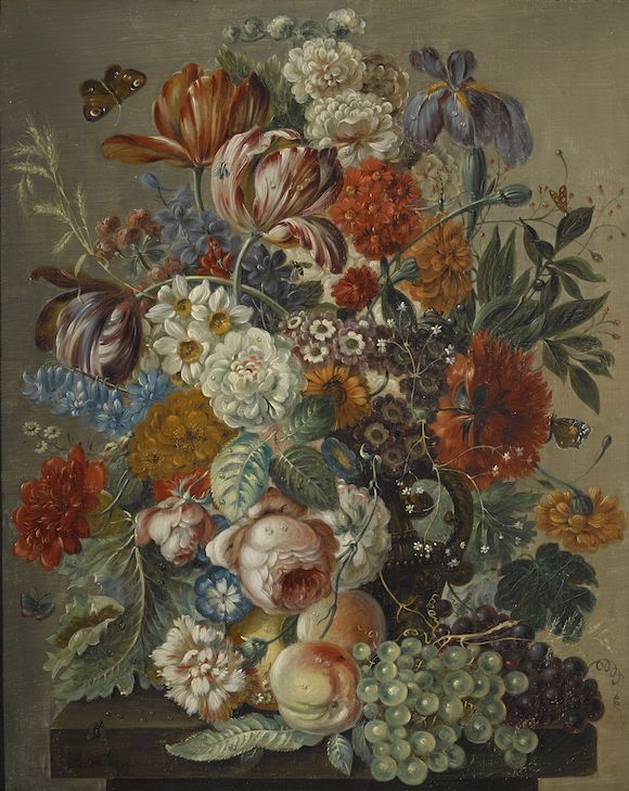 Bonhams : Attributed to Joseph Nigg (Austrian, 1782-1863) A floral ...