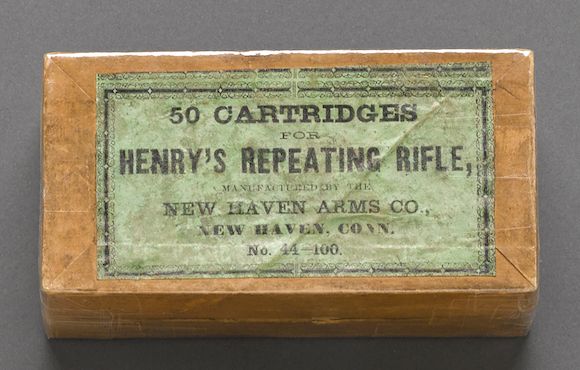 Bonhams : A full box of 50 cartridges for Henry's Repeating Rifle by ...