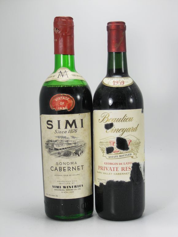 Bonhams : Simi Cabernet Sauvignon 1935 (1) B.V. Private Reserve ...