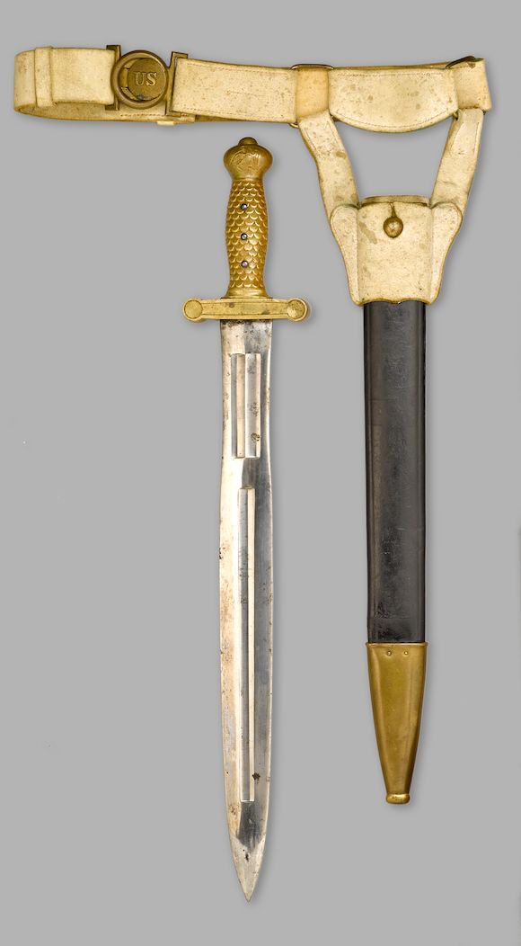 Bonhams : A U.S. Model 1833 Foot Artillery sword with buff leather ...