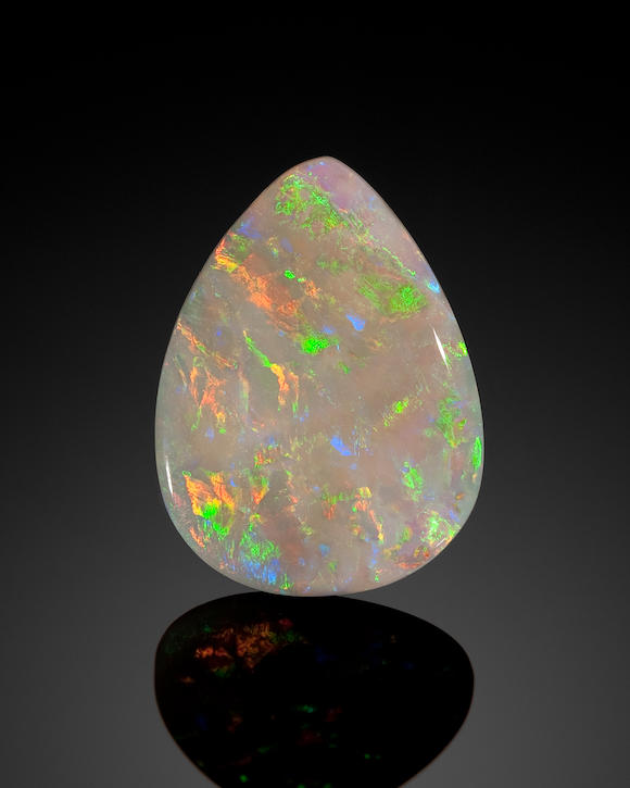 Bonhams : Fine "Ribbon" or "Mackerel" Pattern White Crystal Opal