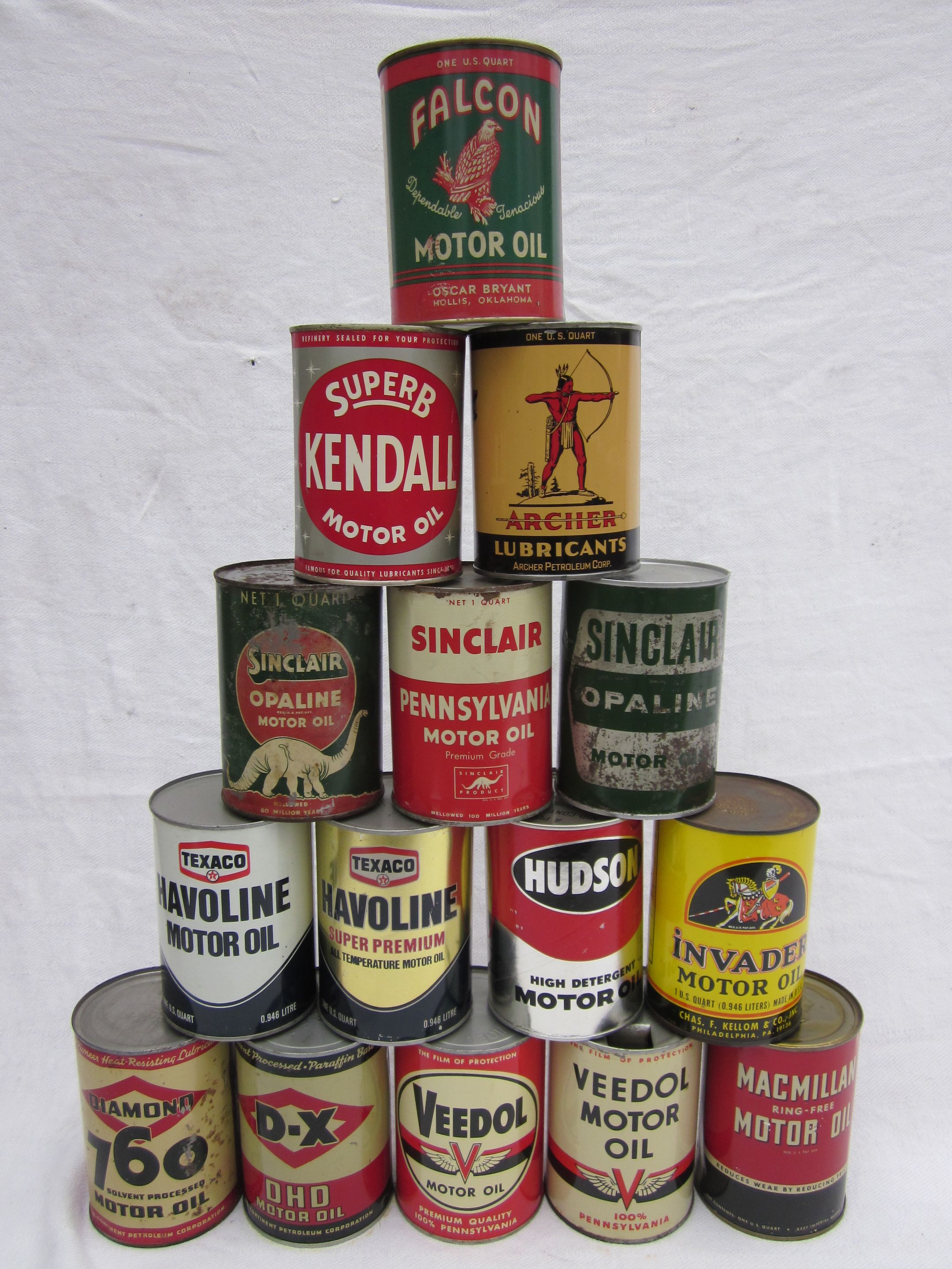 Bonhams Cars : A good grouping of collectible oil cans,