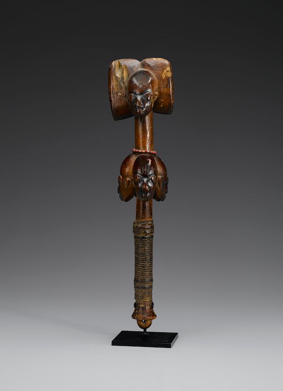 Bonhams : Yoruba Shango Staff, Nigeria
